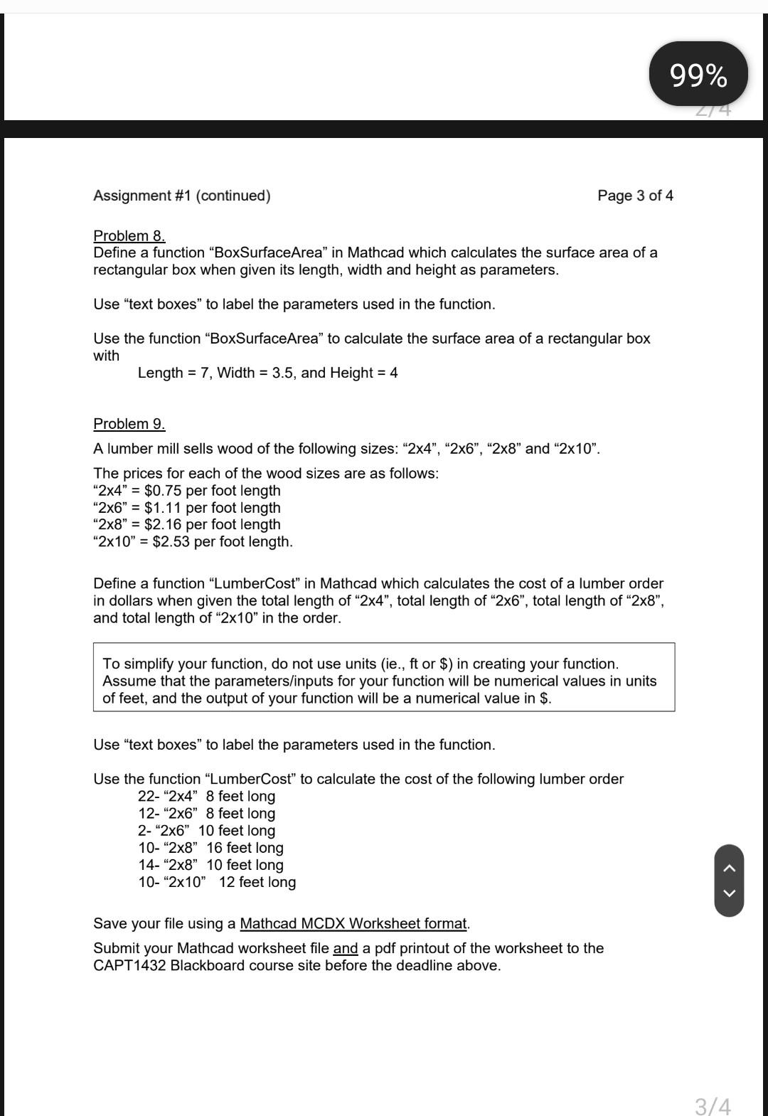 Solved Assignment \#1 (continued) Page 3 of 4 Problem 8. | Chegg.com