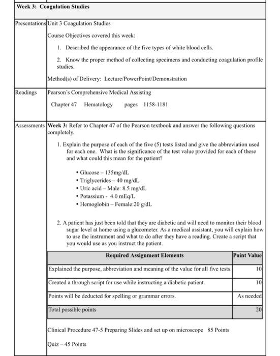 Solved Pearson's Comprehensive Medical Assisting Chapter 47 | Chegg.com