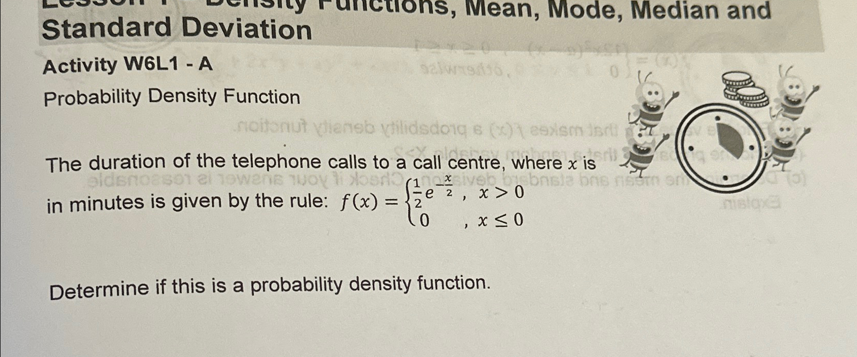 Standard DeviationActivity W6L1 - ﻿AProbability | Chegg.com
