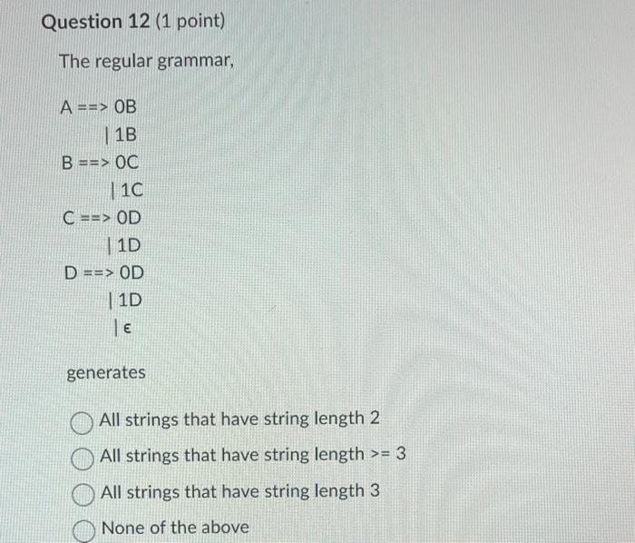 Solved The regular grammar, | Chegg.com