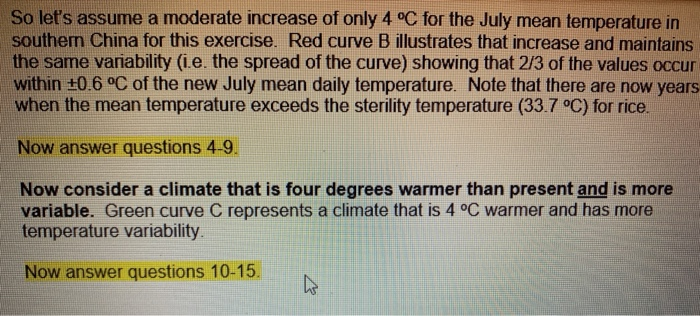 Solved So let's assume a moderate increase of only 4 °C for | Chegg.com