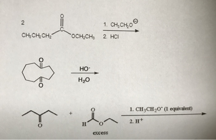Solved 1. CH, CH, OⓇ OCH CH3 2. HCI CH3CH2CH2 HO- H20 1. | Chegg.com