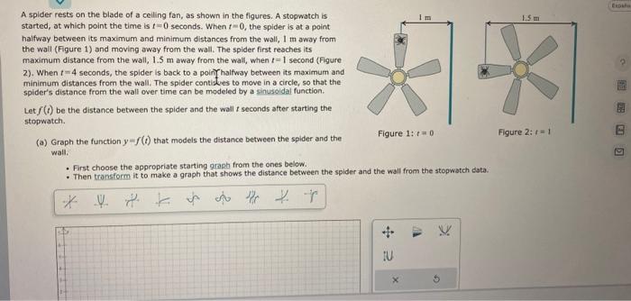 Solved A splder rests on the blade of a ceiling fan, as | Chegg.com