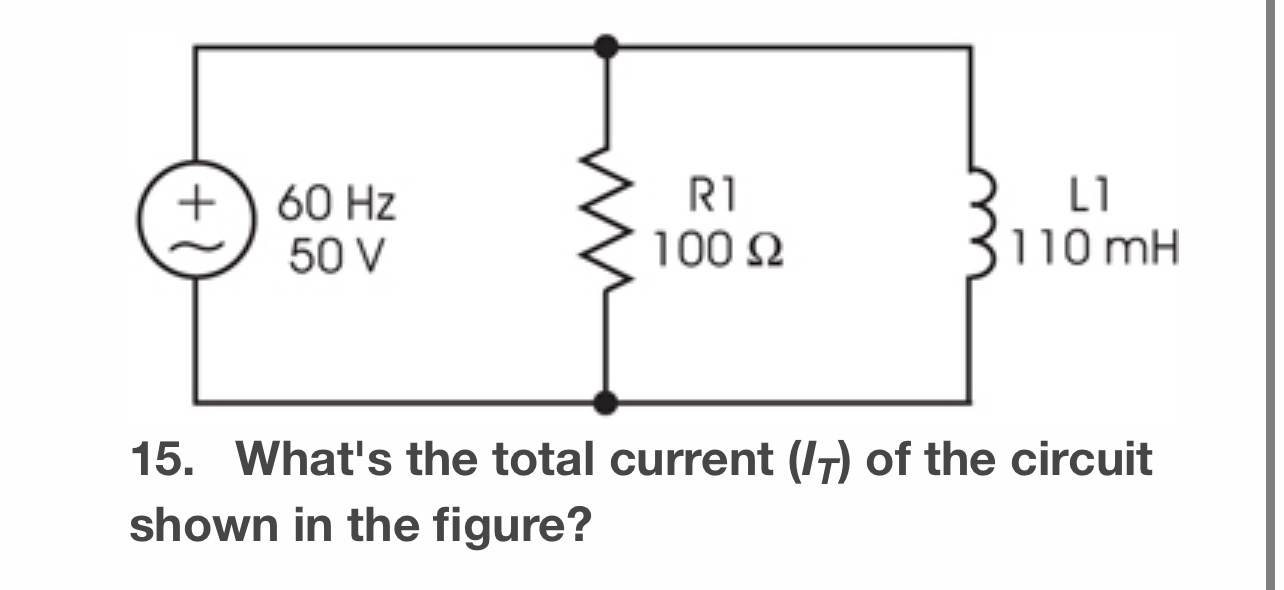 Solved What's the total current (IT) ﻿of the circuit shown | Chegg.com