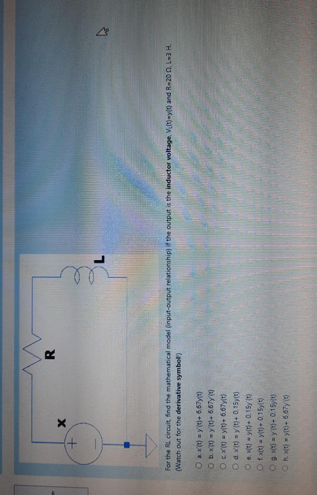 Solved a. x′(t)=y′(t)+6,67y(t) b. x′(t)=y′(t)+6.67y′(t) | Chegg.com