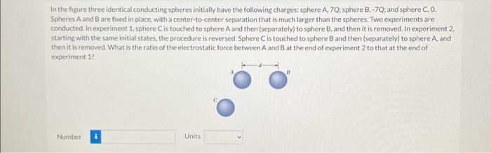 Solved In the frgure three identical conducting spheres | Chegg.com