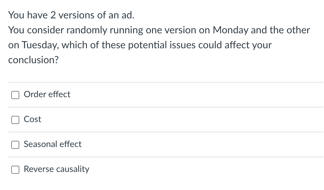 Solved You have 2 ﻿versions of an ad.You consider randomly | Chegg.com