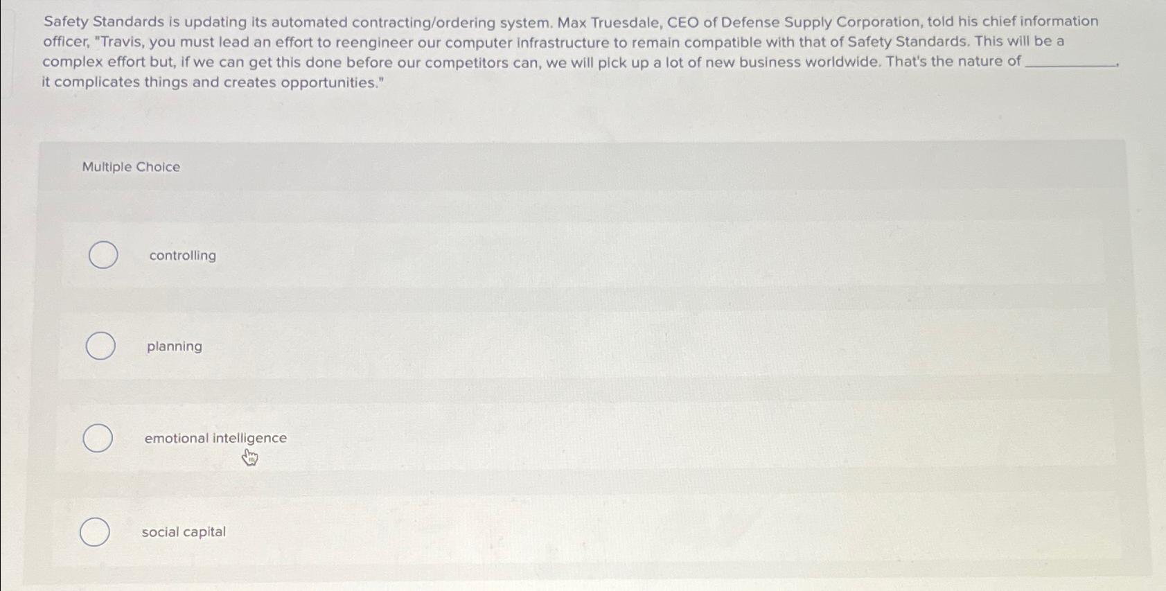 Solved Safety Standards is updating its automated | Chegg.com