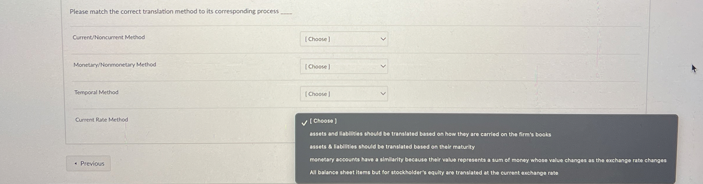 Solved Please match the correct translation method to its | Chegg.com