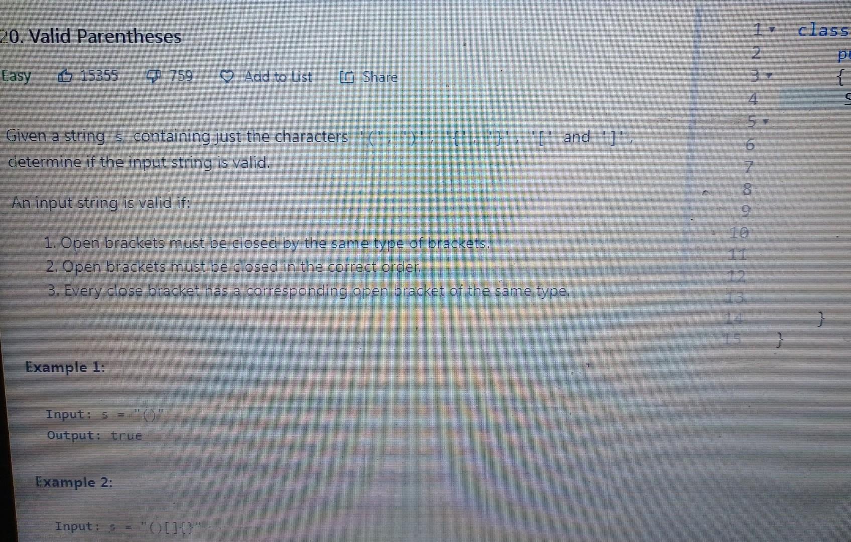 Solved Given a string s containing just the characters ' | Chegg.com