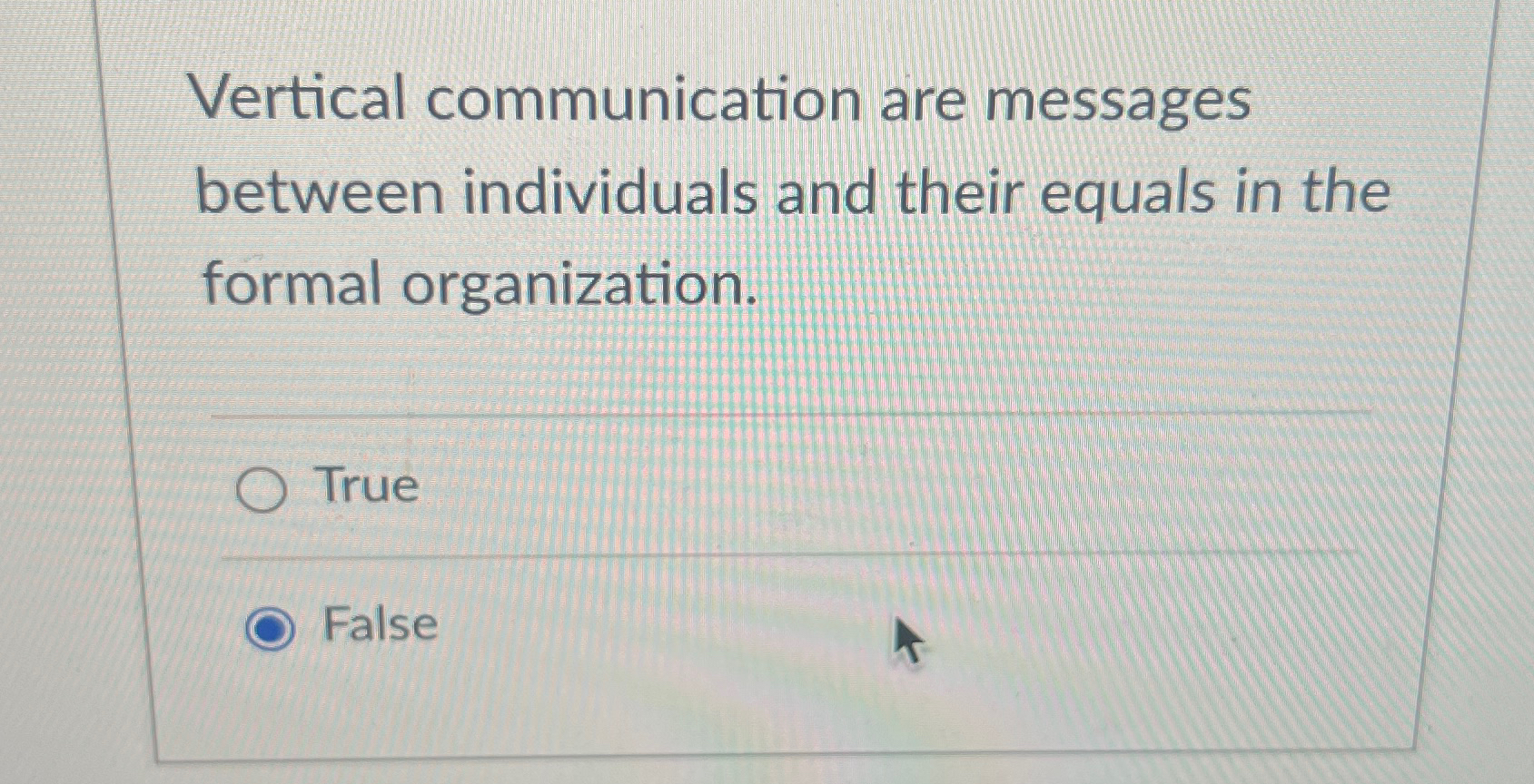 Solved Vertical communication are messages between | Chegg.com