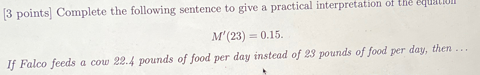 Solved [3 ﻿points] ﻿Complete the following sentence to give | Chegg.com