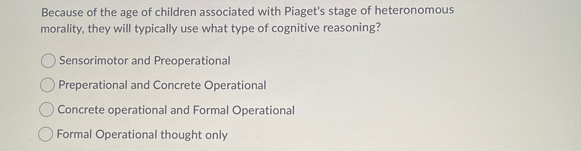 Solved Because of the age of children associated with | Chegg.com