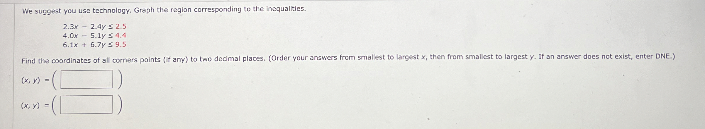 Solved We suggest you use technology. Graph the region | Chegg.com