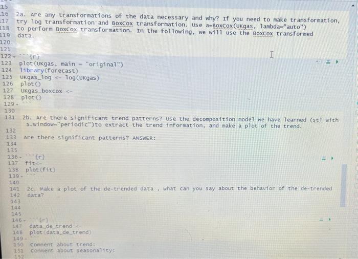 2a. Are any transformations of the data necessary and | Chegg.com