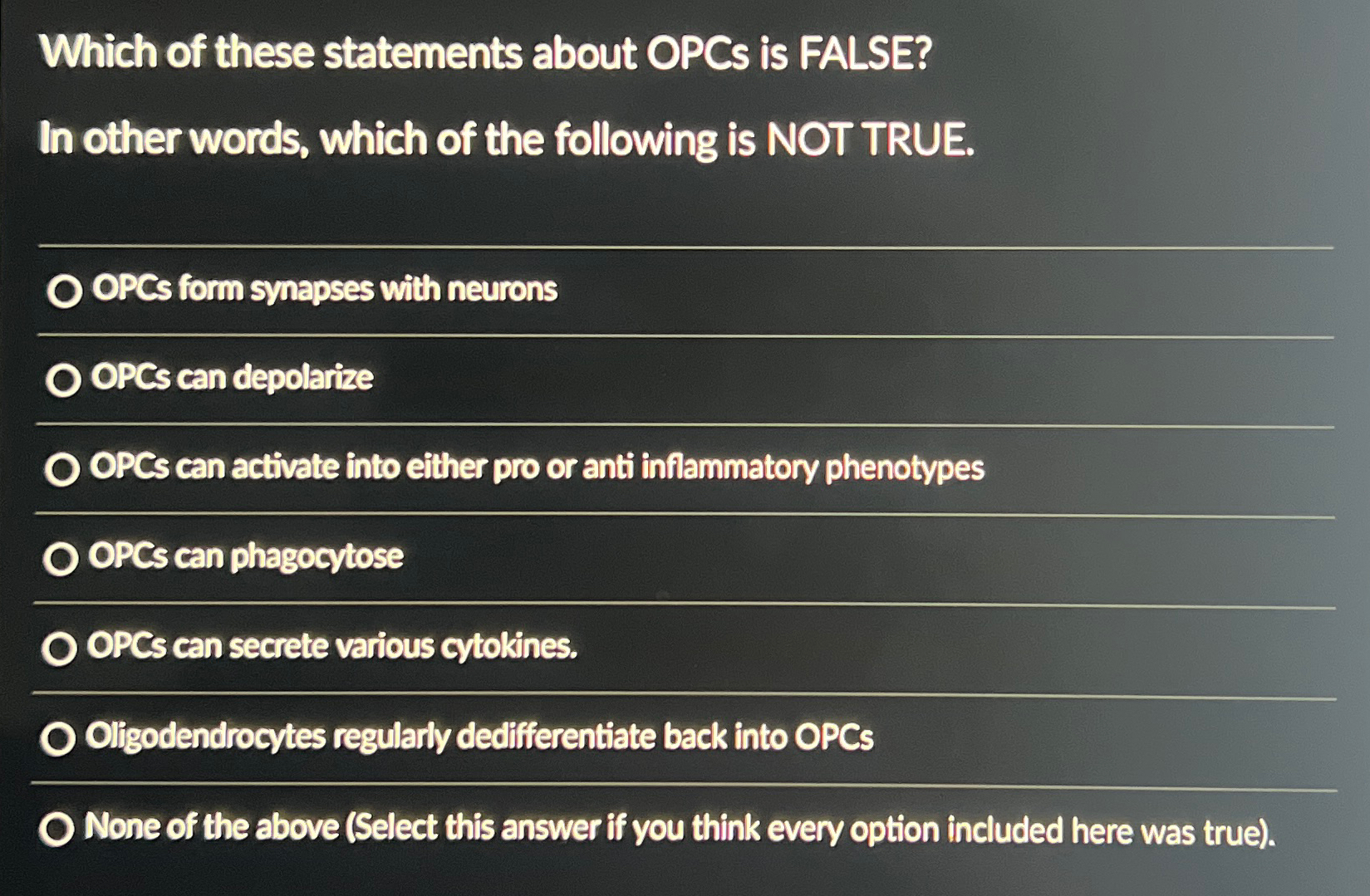 Solved Which of these statements about OPCs is FALSE?In | Chegg.com