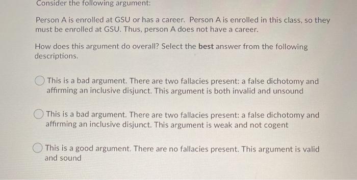 Solved Consider the following argument: The composition is | Chegg.com