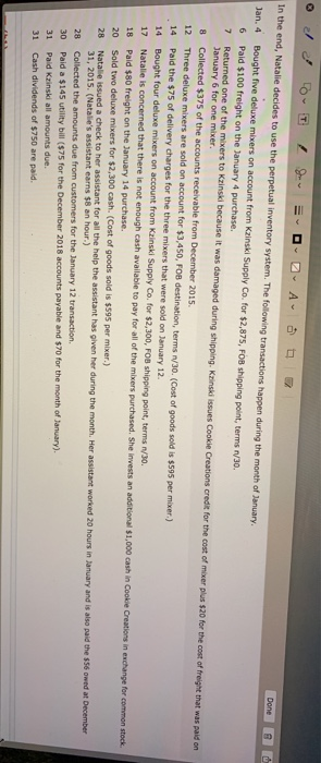 Solved Continuing Cookie Chronicle 05 b1-b2, c, dl-d2, e-f | Chegg.com