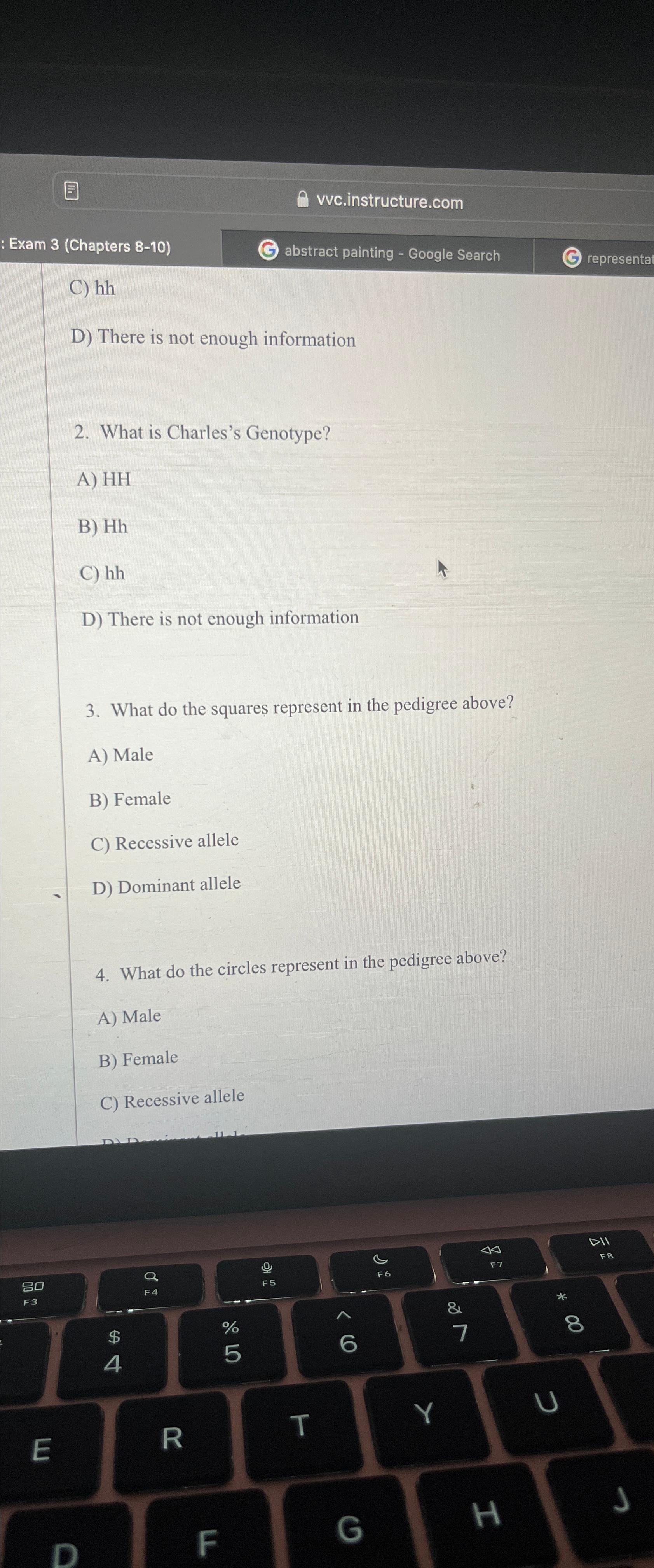 Solved vv.instructure.com: Exam 3 (Chapters 8-10)abstract | Chegg.com