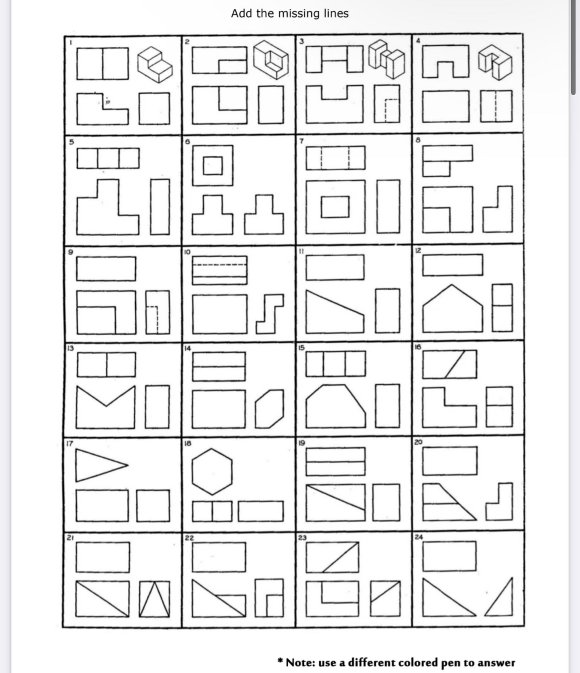 Solved Add the missing linesNote: use a different colored | Chegg.com