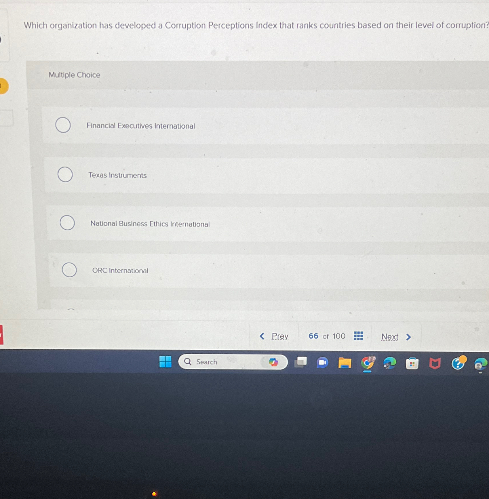 Solved Which organization has developed a Corruption | Chegg.com