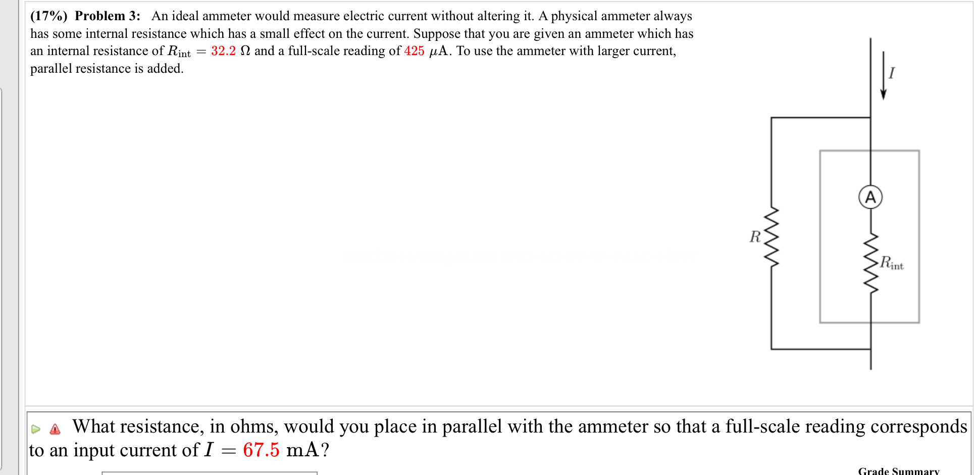 Solved (17%) ﻿Problem 3: An ideal ammeter would measure | Chegg.com