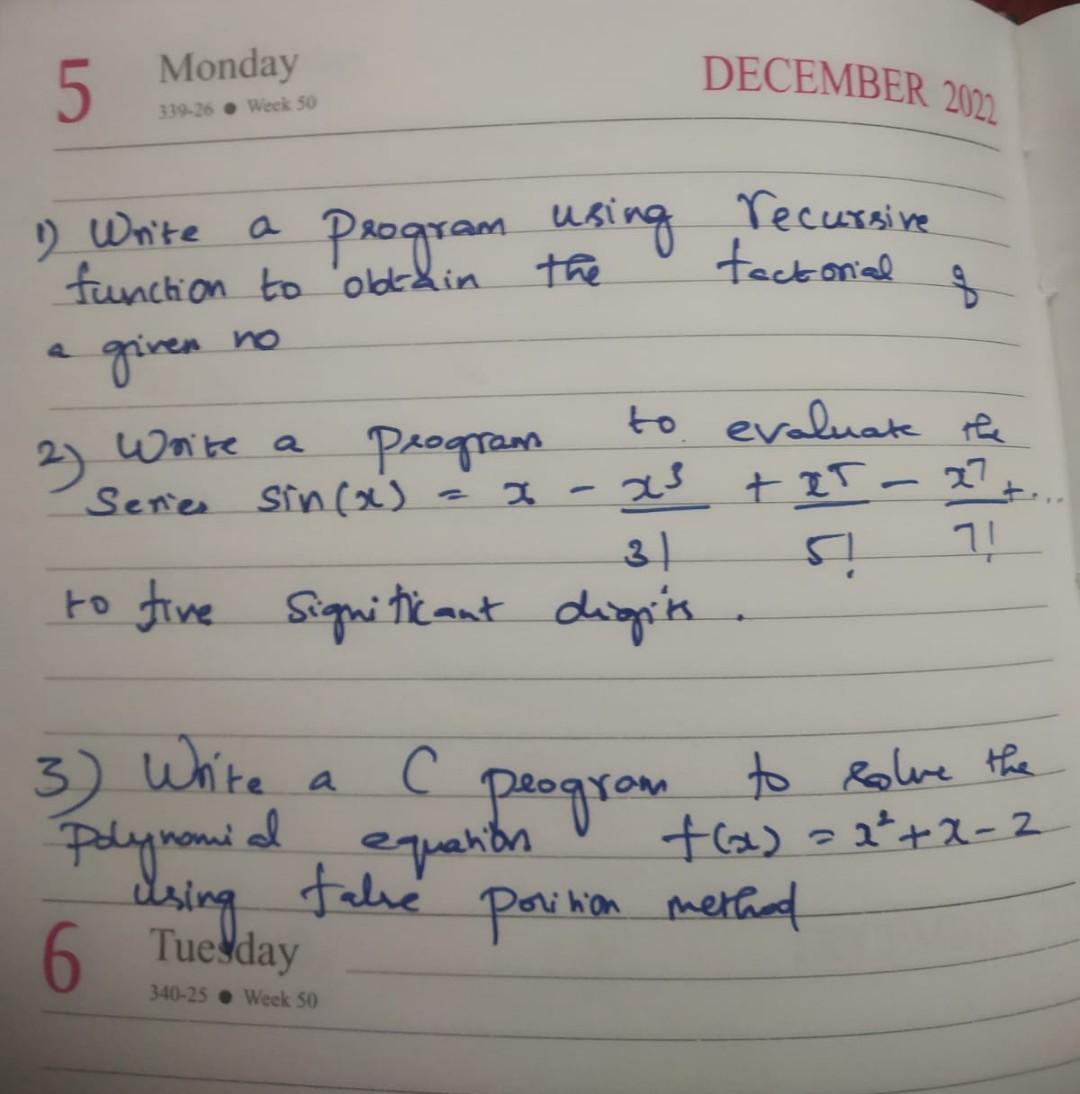 Solved 1 Write A Program Using Recursive Function To Obtain 4982