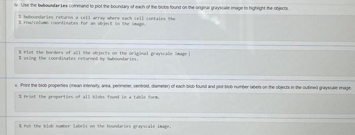 Solved ii. Use the bwlabel command to generate a labeled | Chegg.com