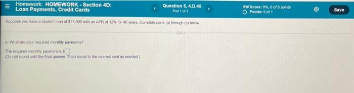 Solved Homework: HOMEWORK - Section 4D: Question 6, 4.D.45 | Chegg.com