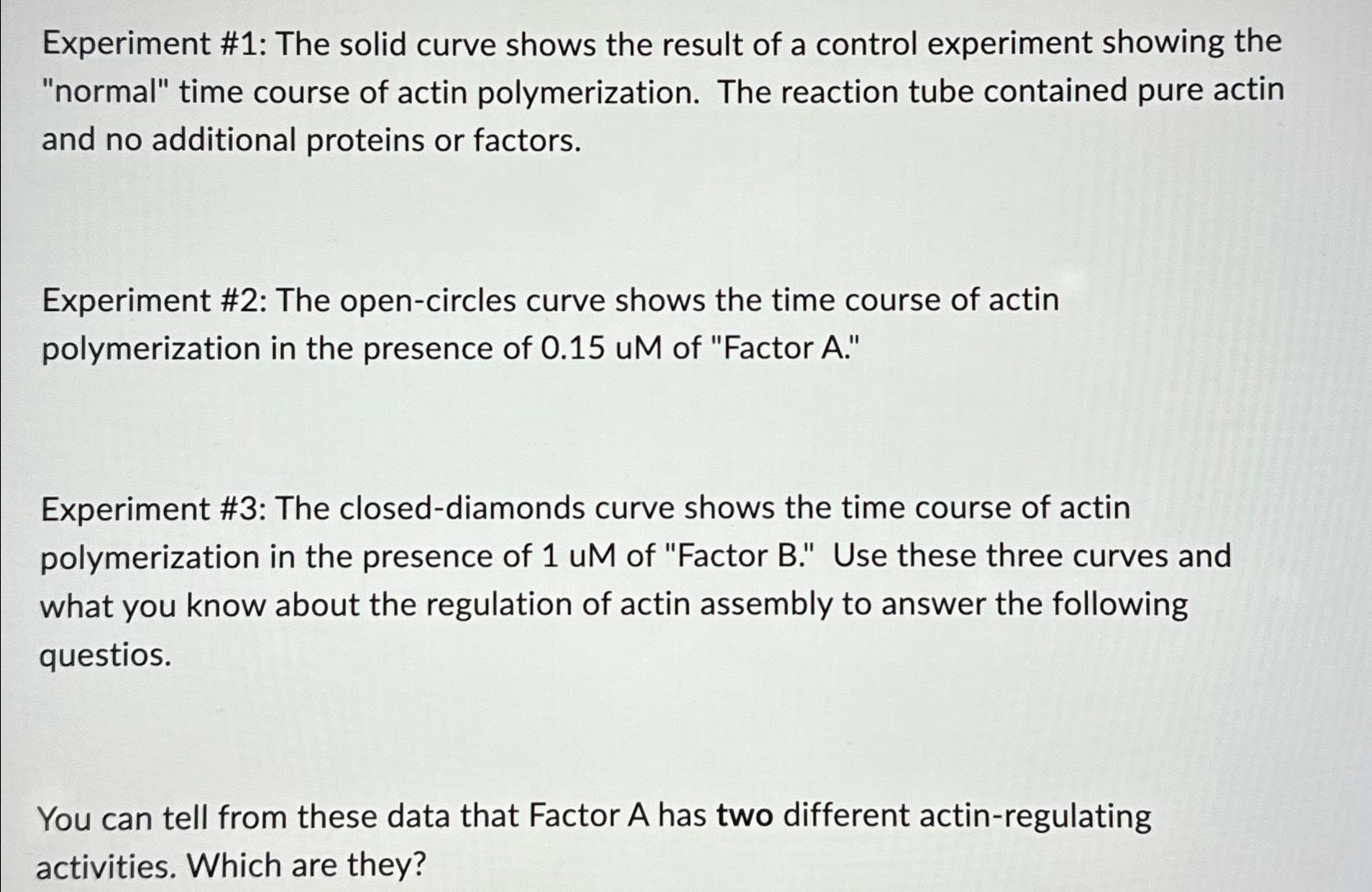 Solved Experiment #1: The solid curve shows the result of a | Chegg.com