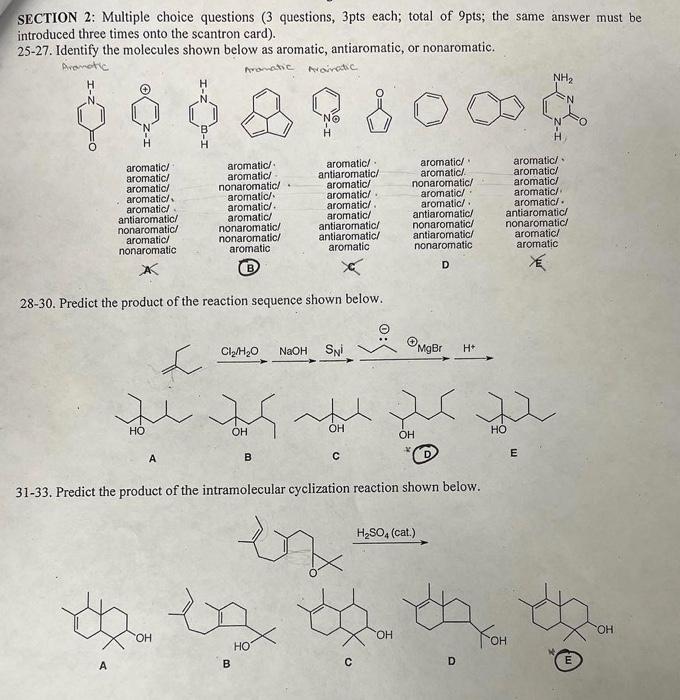 Solved SECTION 2: Multiple choice questions ( 3 questions, 3 | Chegg.com