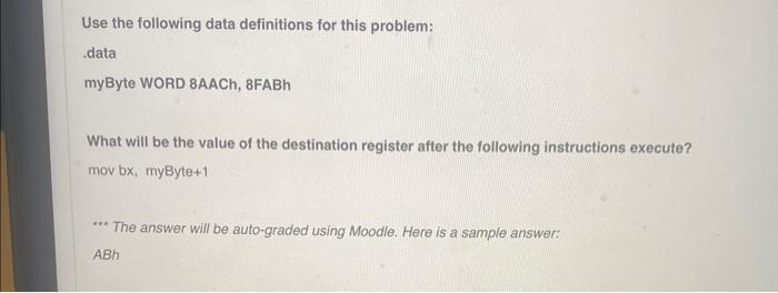 Solved Use the following variable definitions for this | Chegg.com