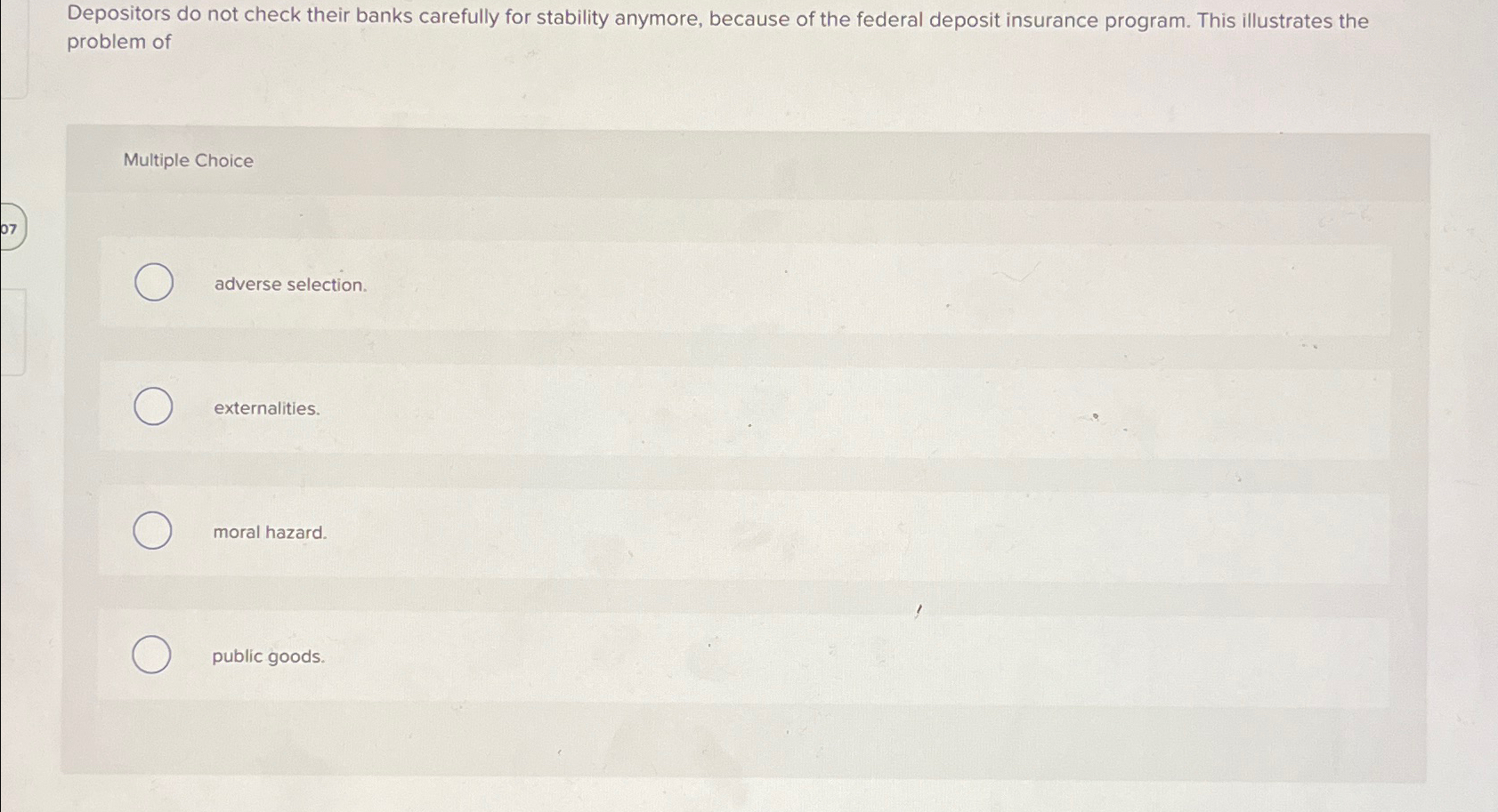 Solved Depositors do not check their banks carefully for | Chegg.com Solved Depositors do not check their banks carefully for | Chegg.com