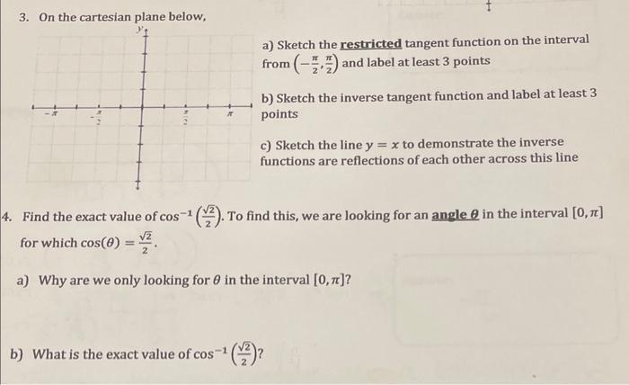 Solved 3. On the cartesian plane below, a) Sketch the | Chegg.com
