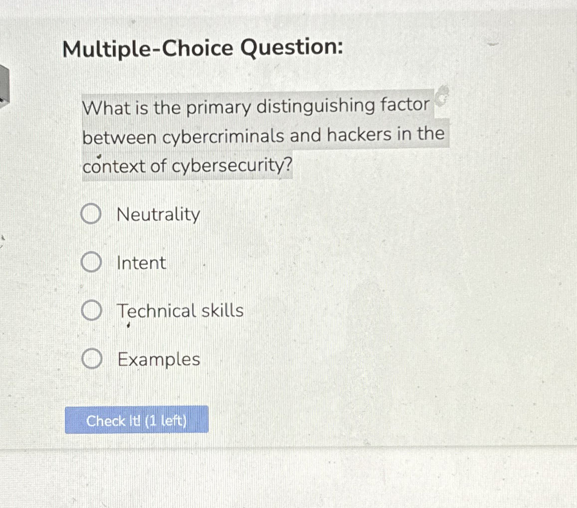 Solved Multiple-Choice Question:What is the primary | Chegg.com