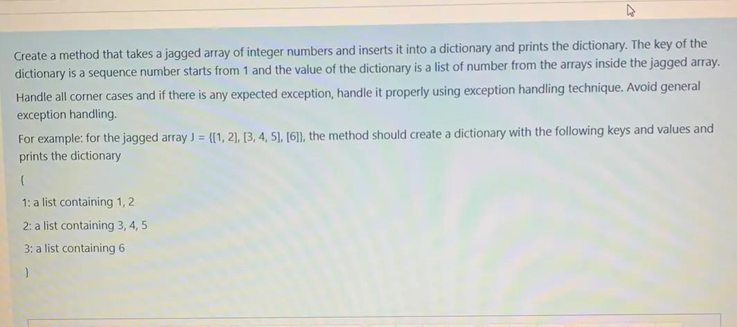 Solved Create a method that takes a jagged array of integer | Chegg.com