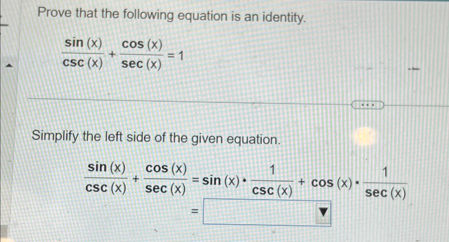 Solved Prove that the following equation is an | Chegg.com