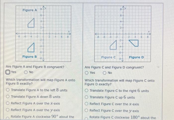 Solved Are Figure A and Figure B congruent? Are Figure C and | Chegg.com