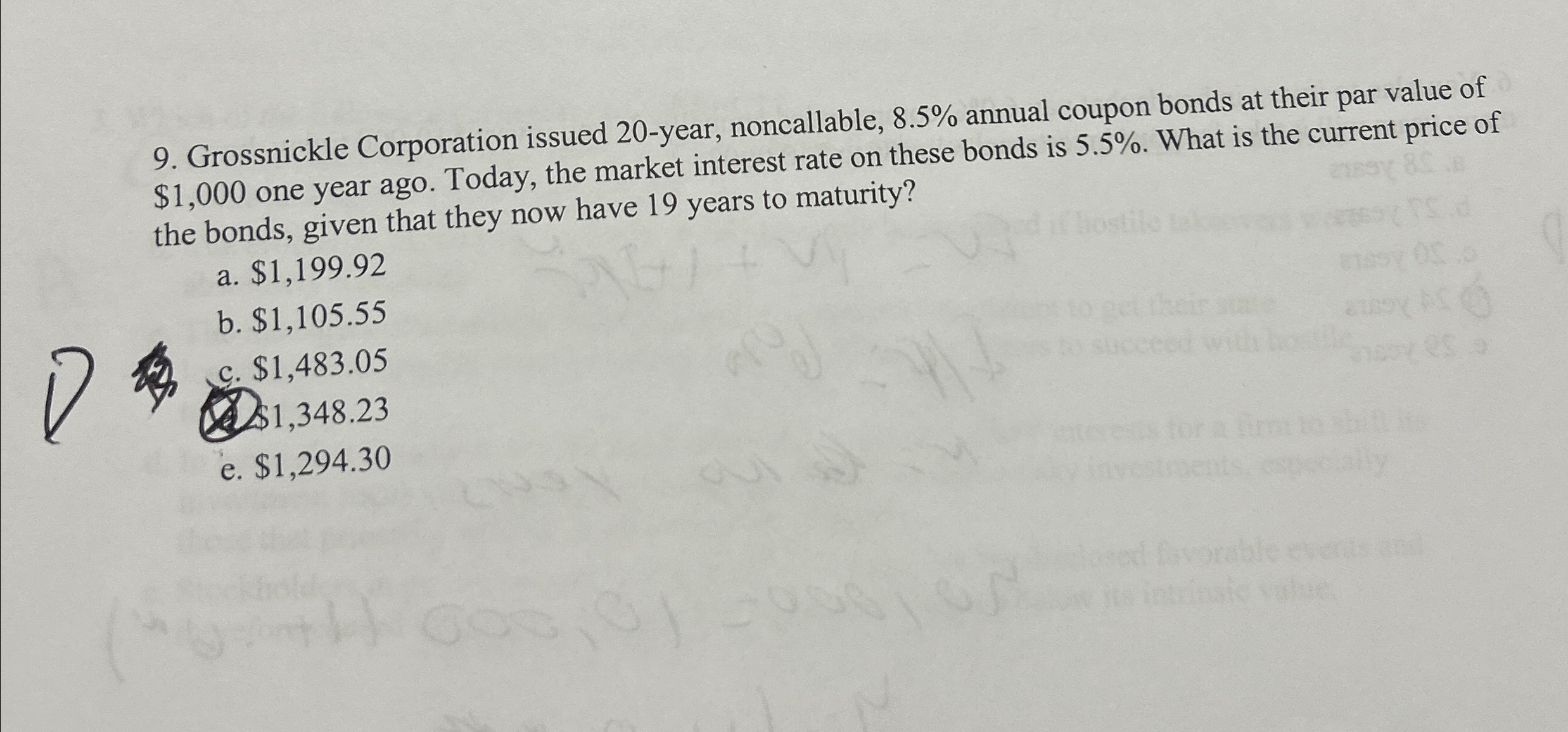 Solved Grossnickle Corporation issued 20-year, noncallable, | Chegg.com