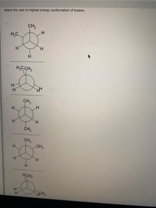 Solved Which of the following drawings represents butane in | Chegg.com