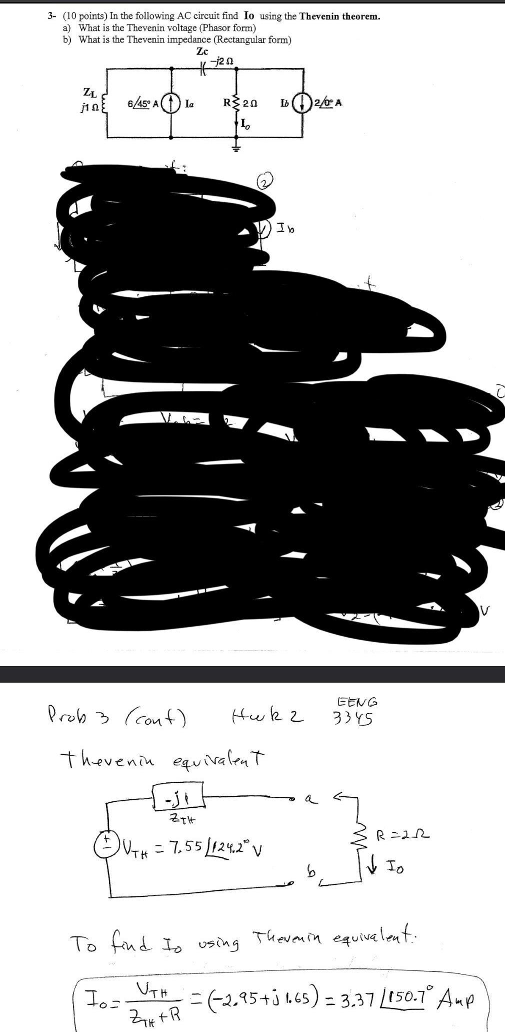 Solved find Io, ﻿Vth and Isc using node analysis and show | Chegg.com