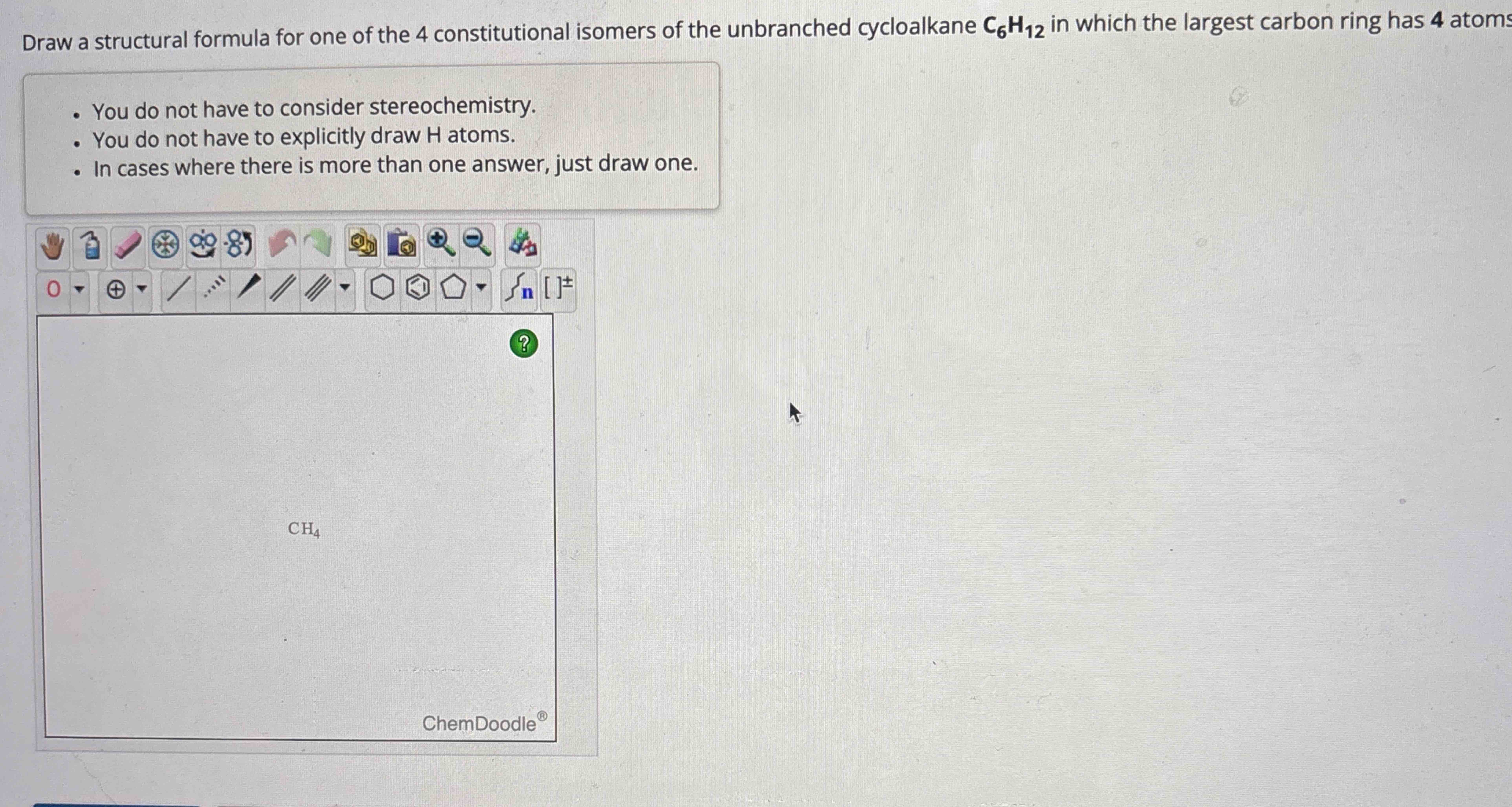 Solved Draw a structural formula for one of the 4 | Chegg.com