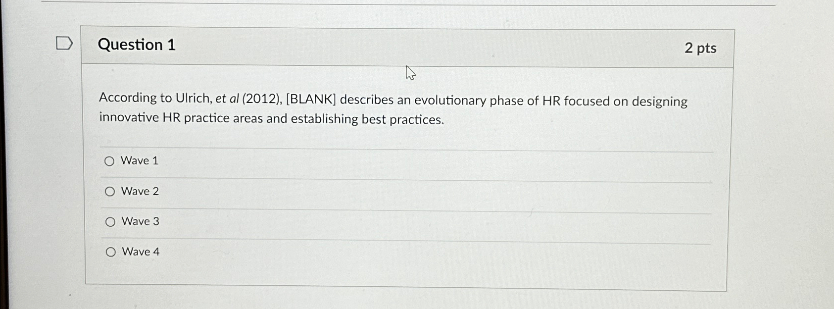 Solved Question 12 ﻿ptsAccording to Ulrich, et al | Chegg.com