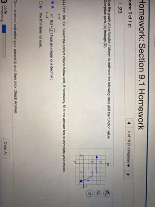 Solved Homework Section 9 1 Homework Core 0 Of 1 Pt 4 Of
