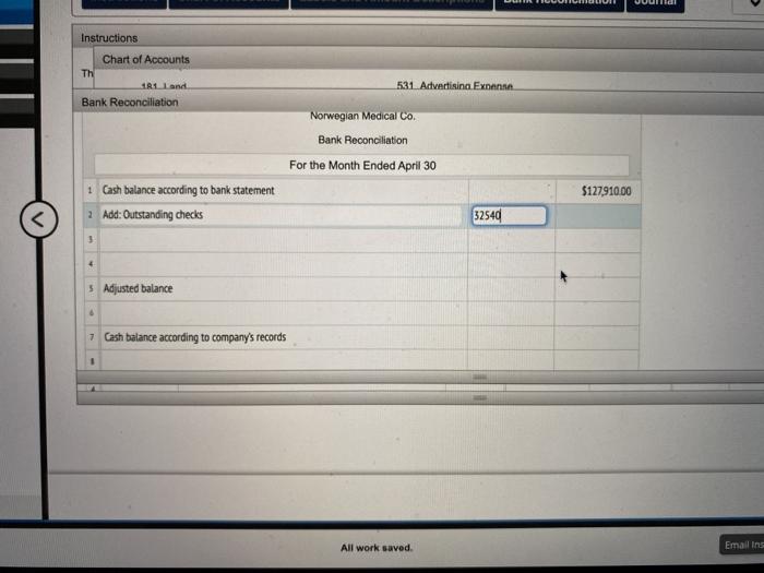 Solved Instructions Chart of Accounts Label and Amount | Chegg.com