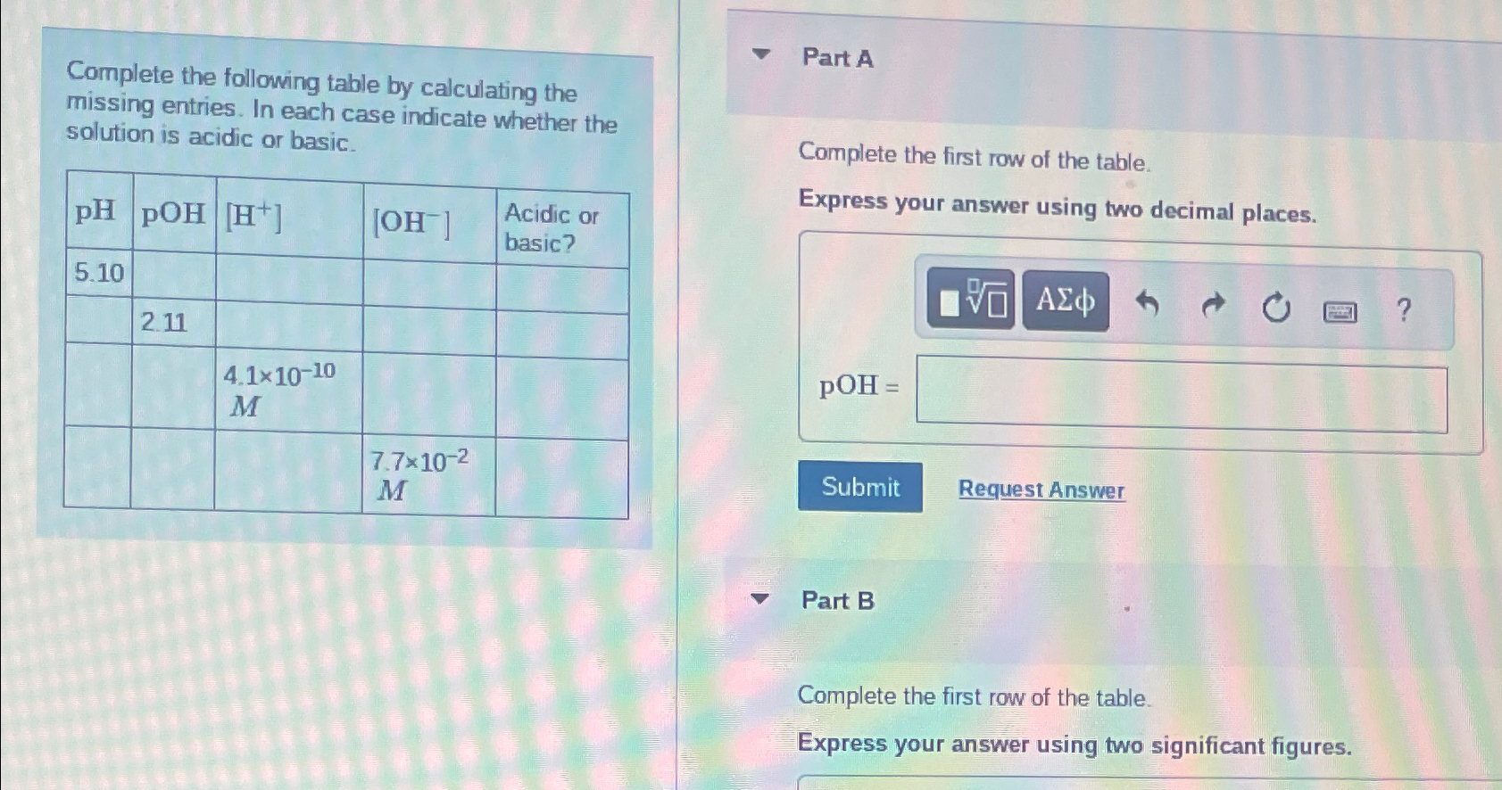 Solved Complete the following table by calculating the | Chegg.com