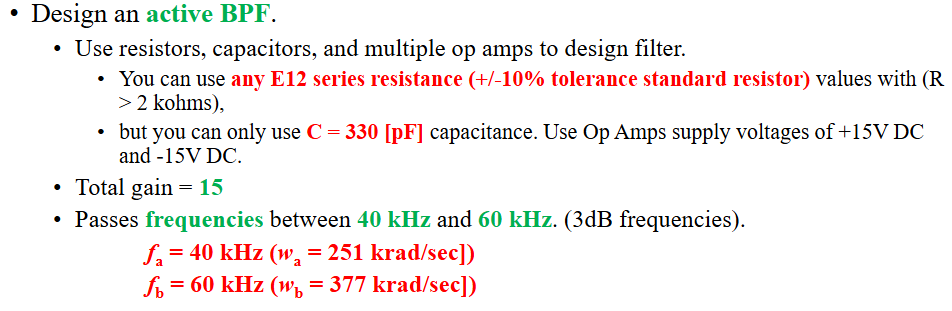 To create my bandpass filter i used a lowpass, | Chegg.com