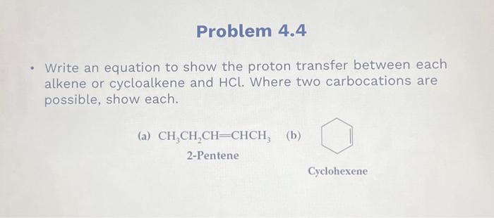 Solved - Write an equation to show the proton transfer | Chegg.com