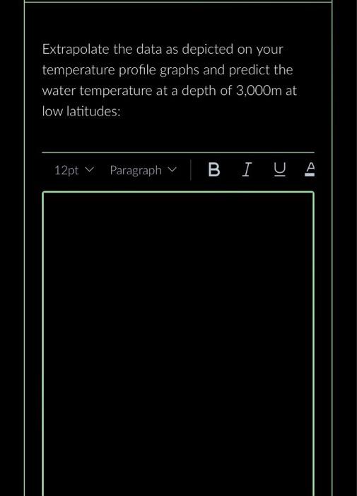 Extrapolate the data as depicted on your temperature | Chegg.com