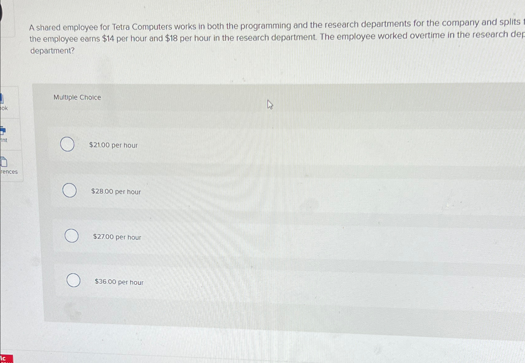 Solved A shared employee for Tetra Computers works in both | Chegg.com